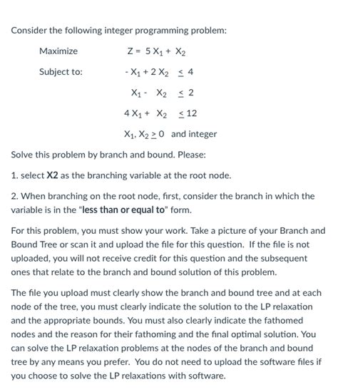 Consider The Following Integer Programming Problem Z