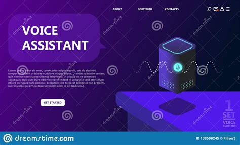 Personal Assistant Smart Speaker Voice Command Device Stock