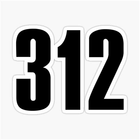 312 Chicago Phone Area Code Shirts Sticker For Sale By