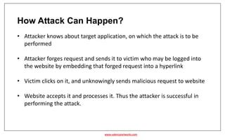 Cross Site Request Forgery CSRF Scripting Explained PPTX