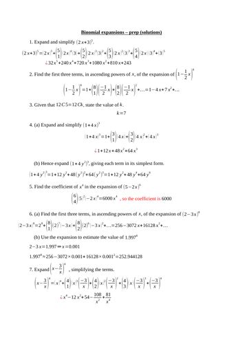 Binomial Expansions New A Level Maths Teaching Resources