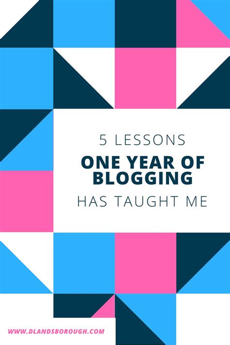top 5 lessons learned from a year of blogging