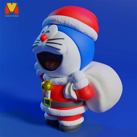 3d Printer Files 3mf File Doraemon Christmas With Two Versions