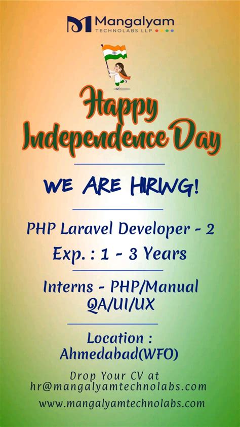 Mangalyam Technolabs Llp On Linkedin Hiring Openings