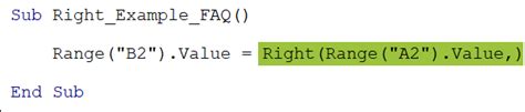 VBA Right Function Examples Dynamic Right How To Use