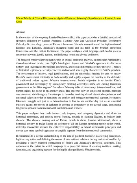 Plete Final Version Pdf Vladimir Putin World Politics