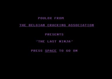 CSDb Last Ninja By Belgian Cracking Association CSDb Last Ninja By Belgian Cracking Association