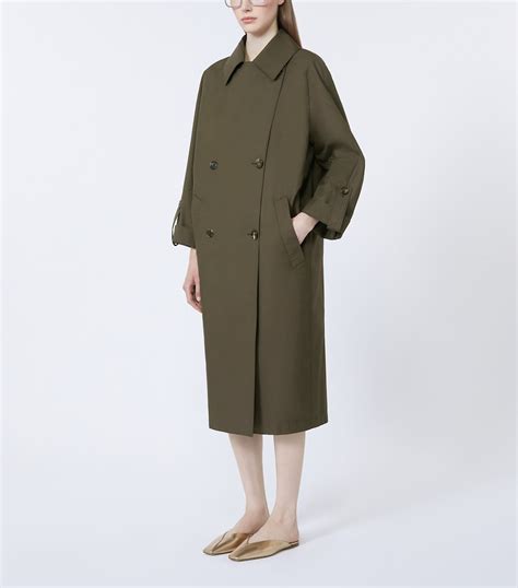 Max Mara Green Water Repellent Gabardine Trench Coat Harrods Uk
