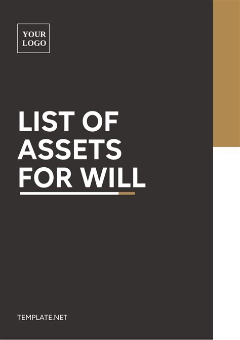 Free List Of Assets For Will Template To Edit Online