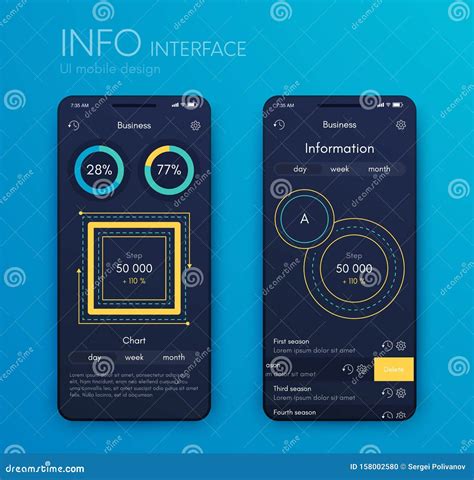 Mobile Application Interface Ui Design Stock Vector Stock Vector Illustration Of Banner