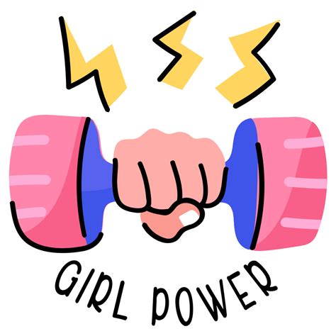 Strong Girl Girl Power Dumbbell Strong Woman Empowerment Sticker