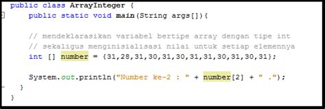 Array Integer Array String ~ Materi Java Pemula