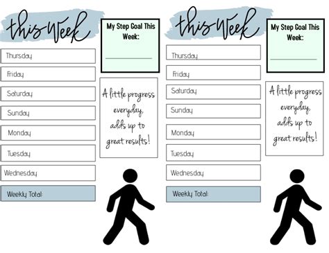Weekly Step Tracker Template Postermywall