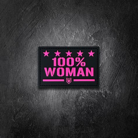 Pink 100 Woman Pvc Morale Patch Patchops