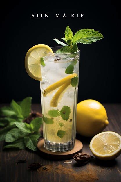 Nimbu Pani Drink Poster With Lemon And Mint Leaves Fresh And Indian Celebrations Lifestyle