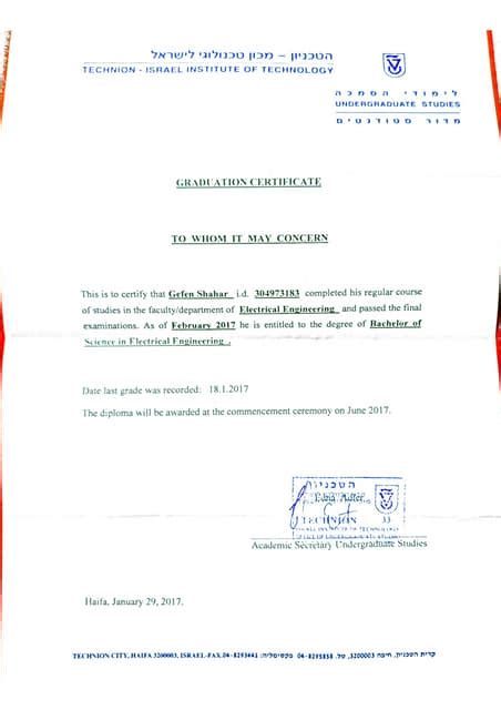 Graduate Certificate And Transcripts Pdf