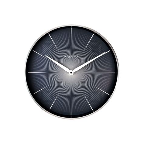 Nextime 2 Seconds Wall Clock Black Gessato Design Store