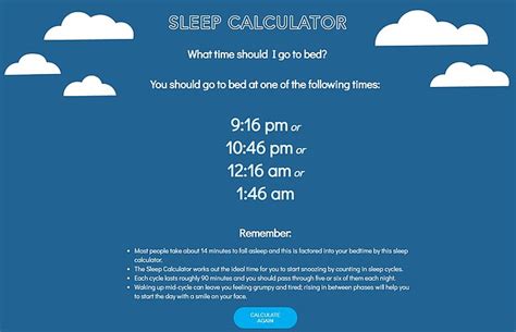 Want To Wake Up Feeling Fresh Try This Sleep Calculator Daily Mail