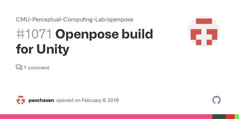 openpose build for unity · issue 1071 · cmu perceptual computing lab