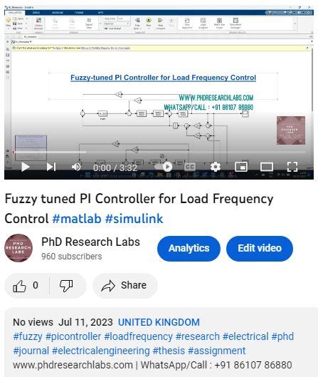 fuzzy tuned pi controller for matlab research projects