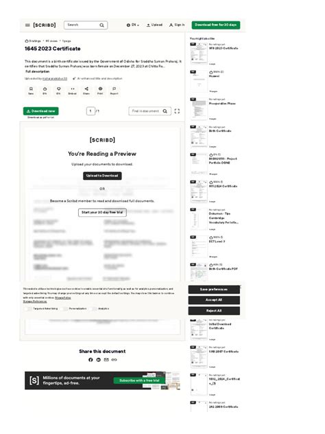 Scribd Com Document 715537089 1645 2023 Certificate Pdf Scribd