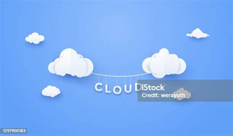 데이터 전송 서비스를 통해 온라인 앱을 컴퓨팅하는 3d 클라우드 디지털 기술 배경 벡터 아트 일러스트레이션 구름에 대한 스톡 벡터 아트 및 기타 이미지 Istock