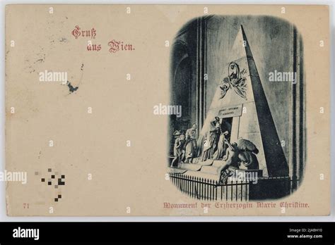 Greetings From Vienna Monument Of Archduchess Marie Christine Carl Karl Ledermann Jun
