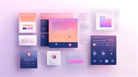 Minimalist Ui Design With Soft Gradients And Flat Icons Website