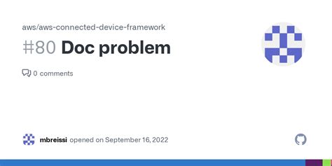 Doc Problem · Issue 80 · Awsaws Connected Device Framework · Github
