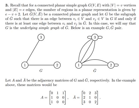 Recall That For A Connected Planar Simple Graph Chegg