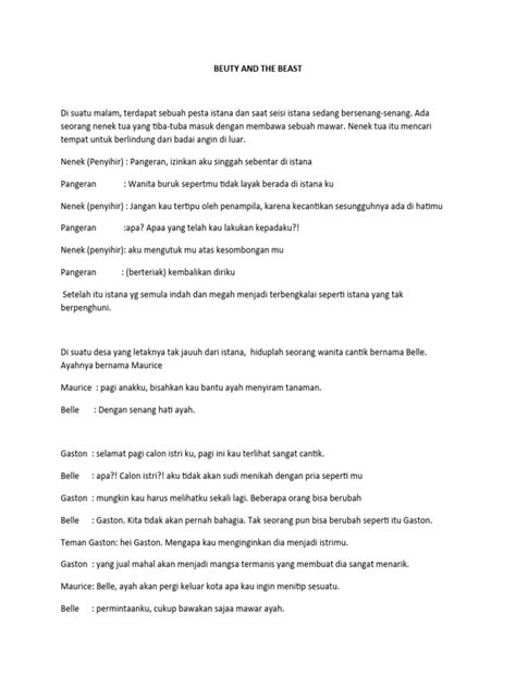 Beuty And The Beast Tugas Pdf