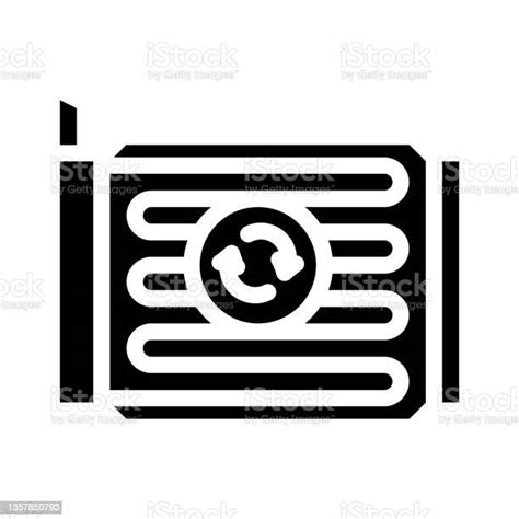 냉각 라디에이터 자동차 부품 글리프 아이콘 벡터 일러스트레이션 교통수단에 대한 스톡 벡터 아트 및 기타 이미지 교통수단 대체 디스크 Istock