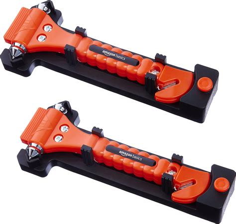 Amazon Basics Emergency Seat Belt Cutter And Window Hammer 2 Pack