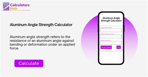 Aluminum Angle Strength Calculator Online Aluminum Angle Strength Calculator Online