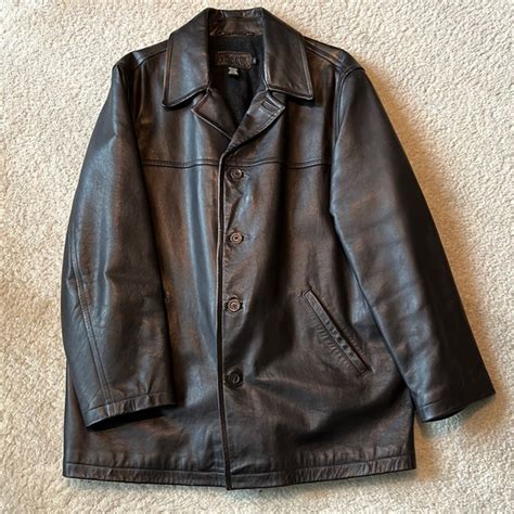 J Crew Jackets And Coats Vintage Late 9s Mens Jcrew Leather Jacket Dark Brown Large Poshmark