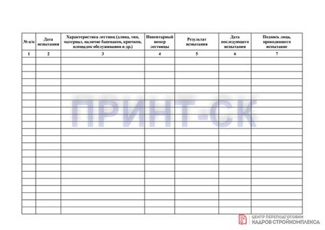 Журнал учета и осмотра лестниц и стремянок образец заполнения