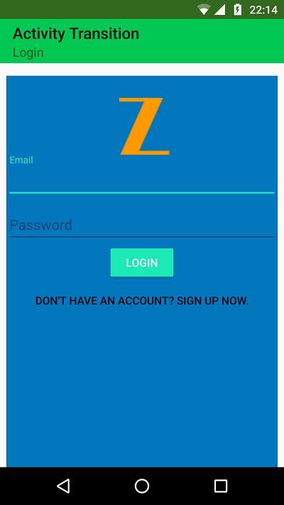 Android Activity Transition Animation Example