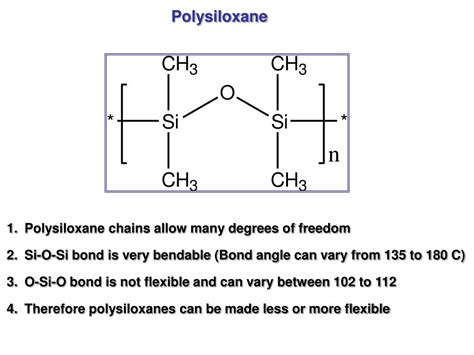 Ppt Polysiloxane Chains Allow Many Degrees Of Freedom Powerpoint