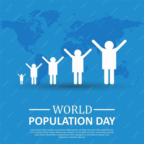Premium Vector World Population Day With World Map And Population Symbol