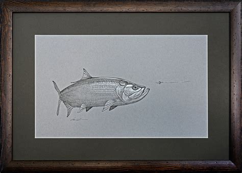 Liquid Metal Tarpon Framed Fine Art Original Garrison Doctor Design