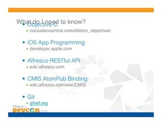 PLAT Alfresco IOS Mobile Application Details And Design PPT