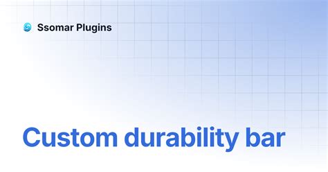 custom durability bar ssomar plugins