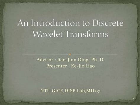 wavelet transform ppt
