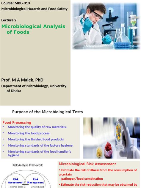 Microbiological Analysis In Food Safety Pdf Hygiene Risk