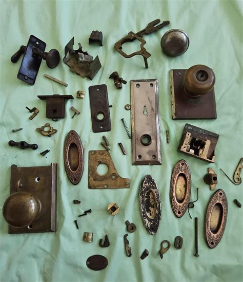 Antique Vintage Brass Door Knobs And Parts Etsy