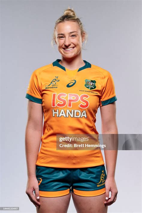 Bridget Clark Poses During The Australian 7s Womens Rugby Team
