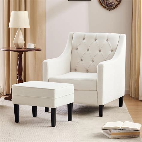 Huimo Accent Chair With Ottoman Upholstered Living Room