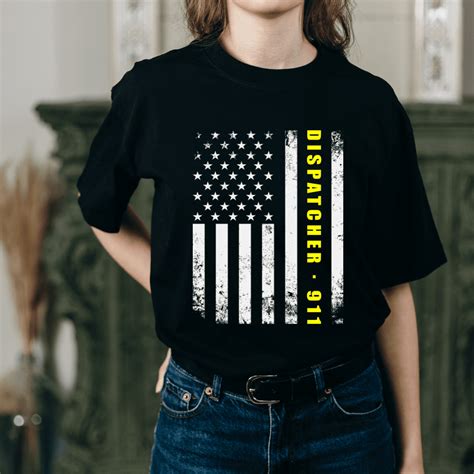 Dispatch 911 Distressed Flag Color Custom Prints