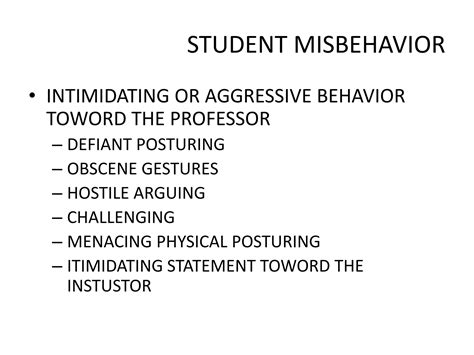 Managing Distruptive Classroom Behavior Pptx