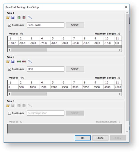 inserting and deleting axis points